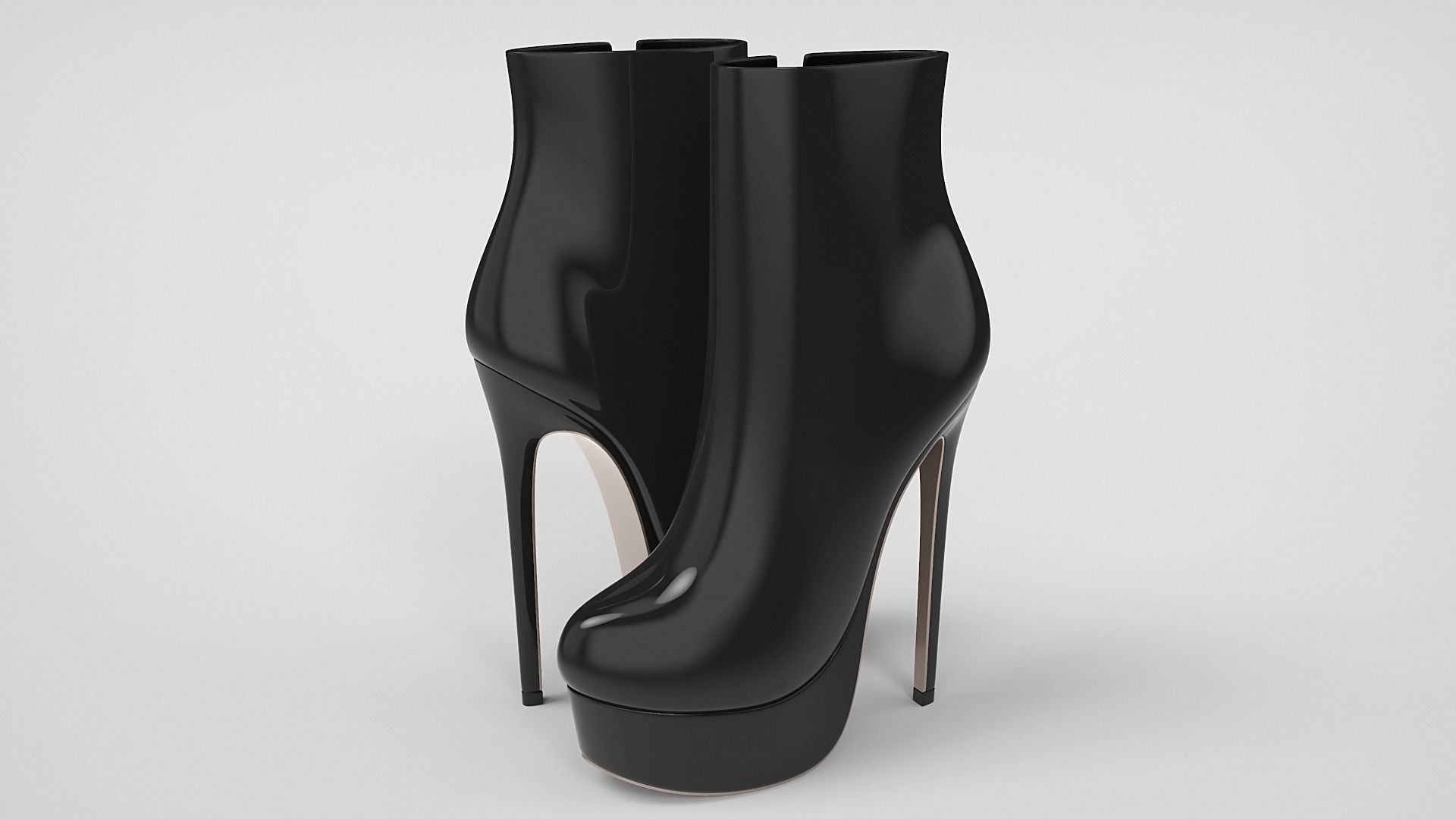 Super High Platform Stiletto Heels Boots 3D model | CGTrader