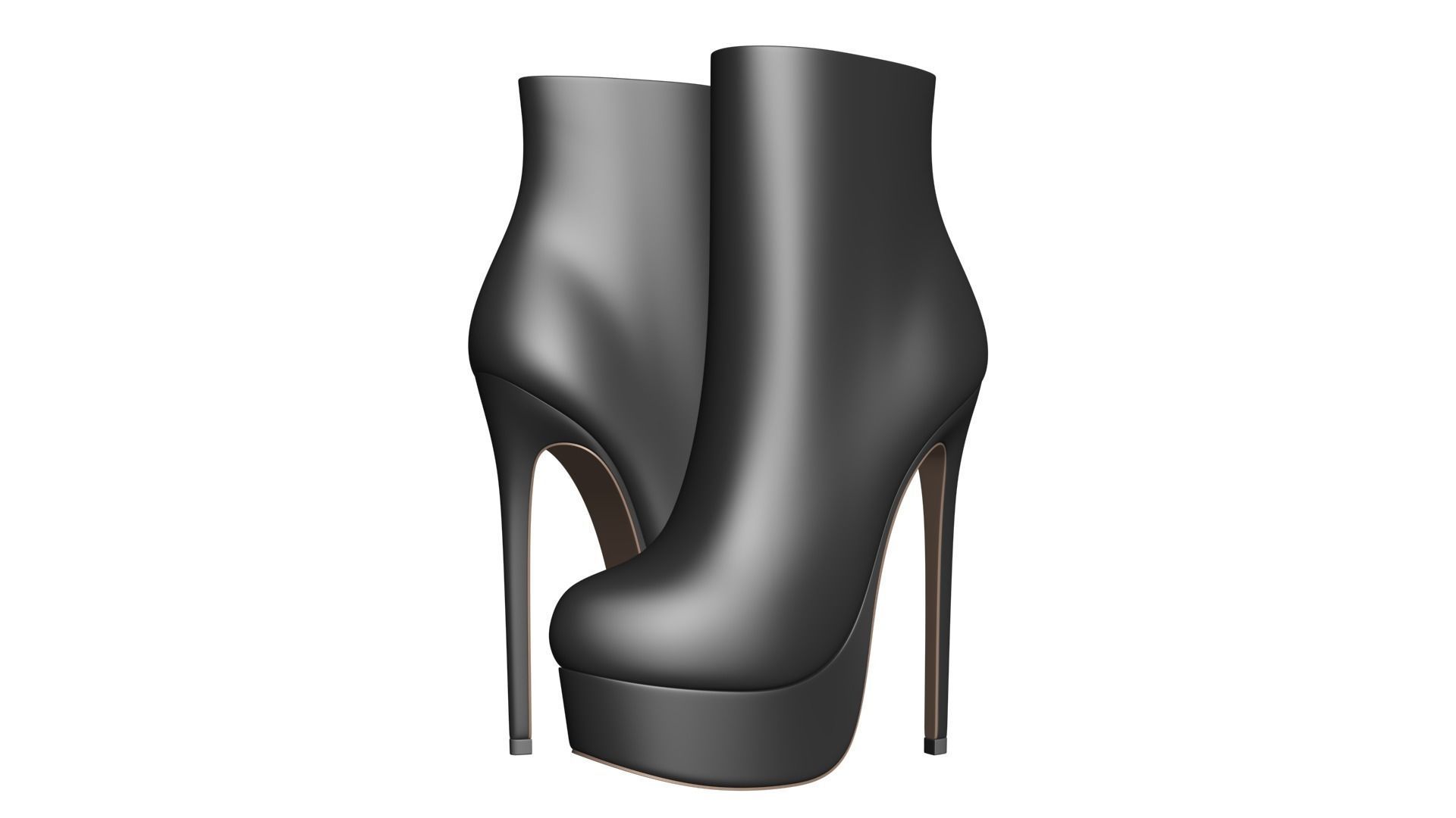 Super High Platform Stiletto Heels Boots 3D model | CGTrader