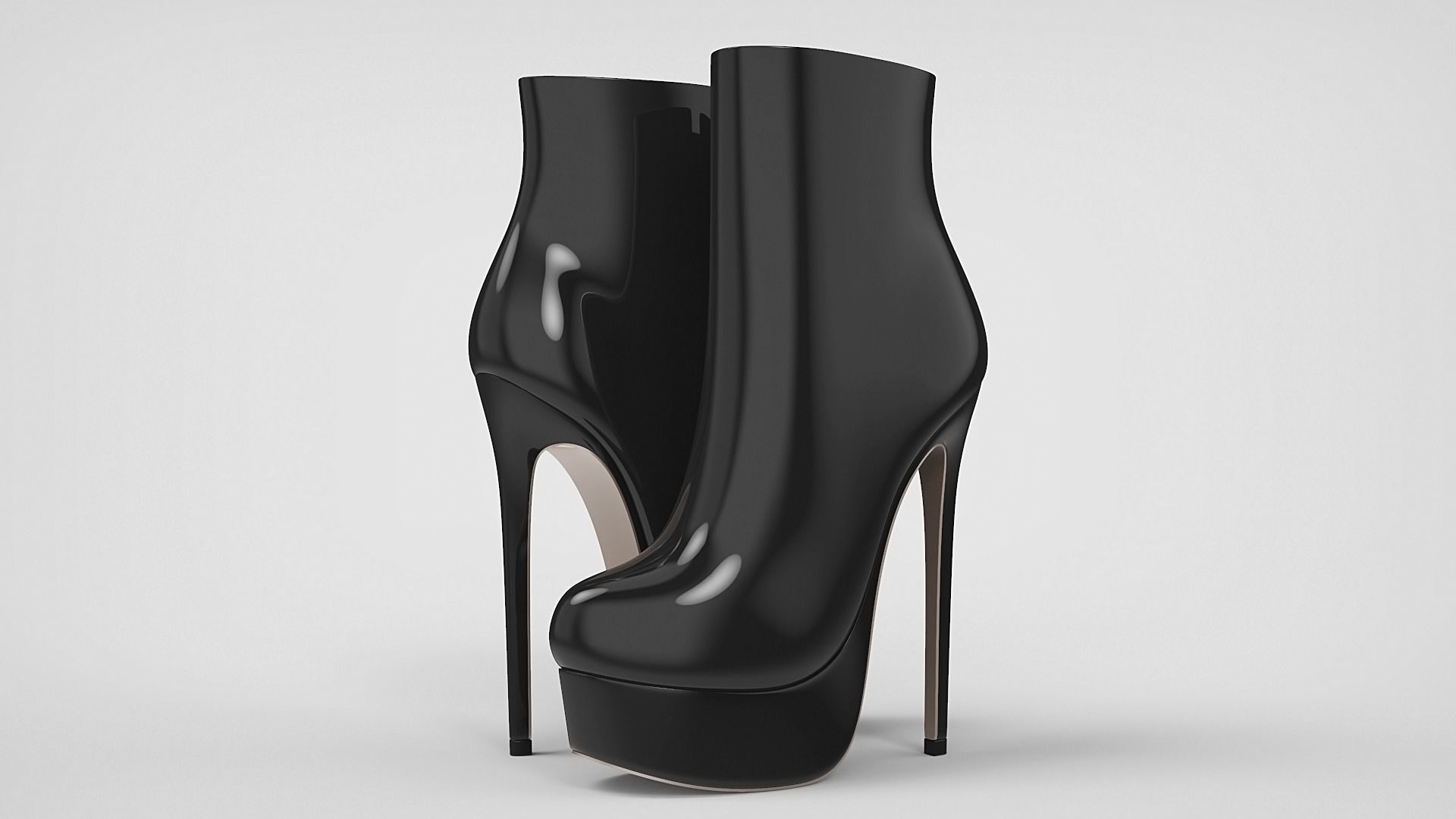 Super High Platform Stiletto Heels Boots 3D model | CGTrader