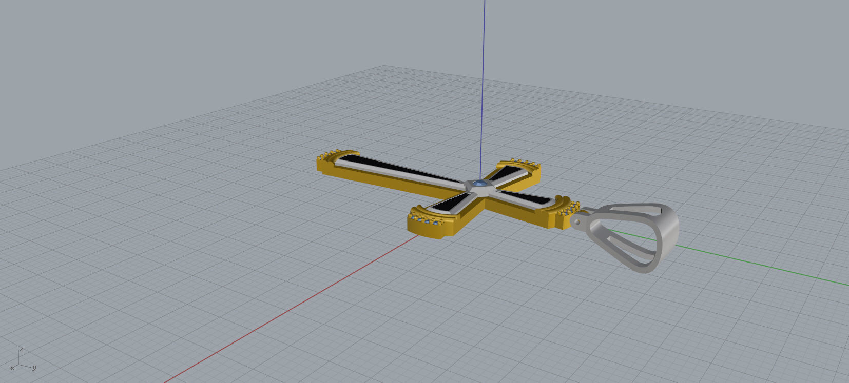 Diamond cross with enamel 3d print model A43 free 3D model 3D printable ...