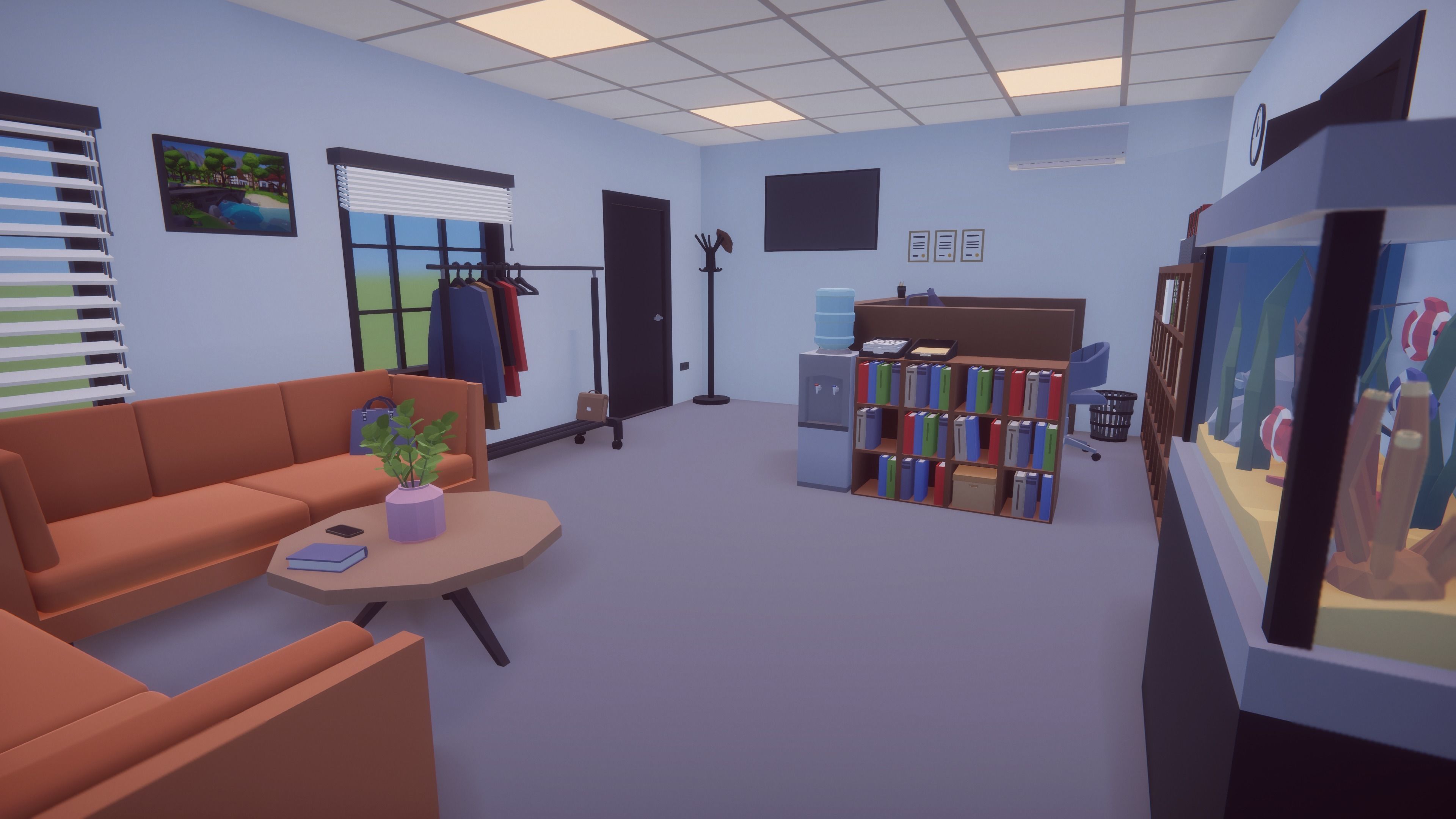3D model Low Poly Office Interiors VR / AR / low-poly | CGTrader