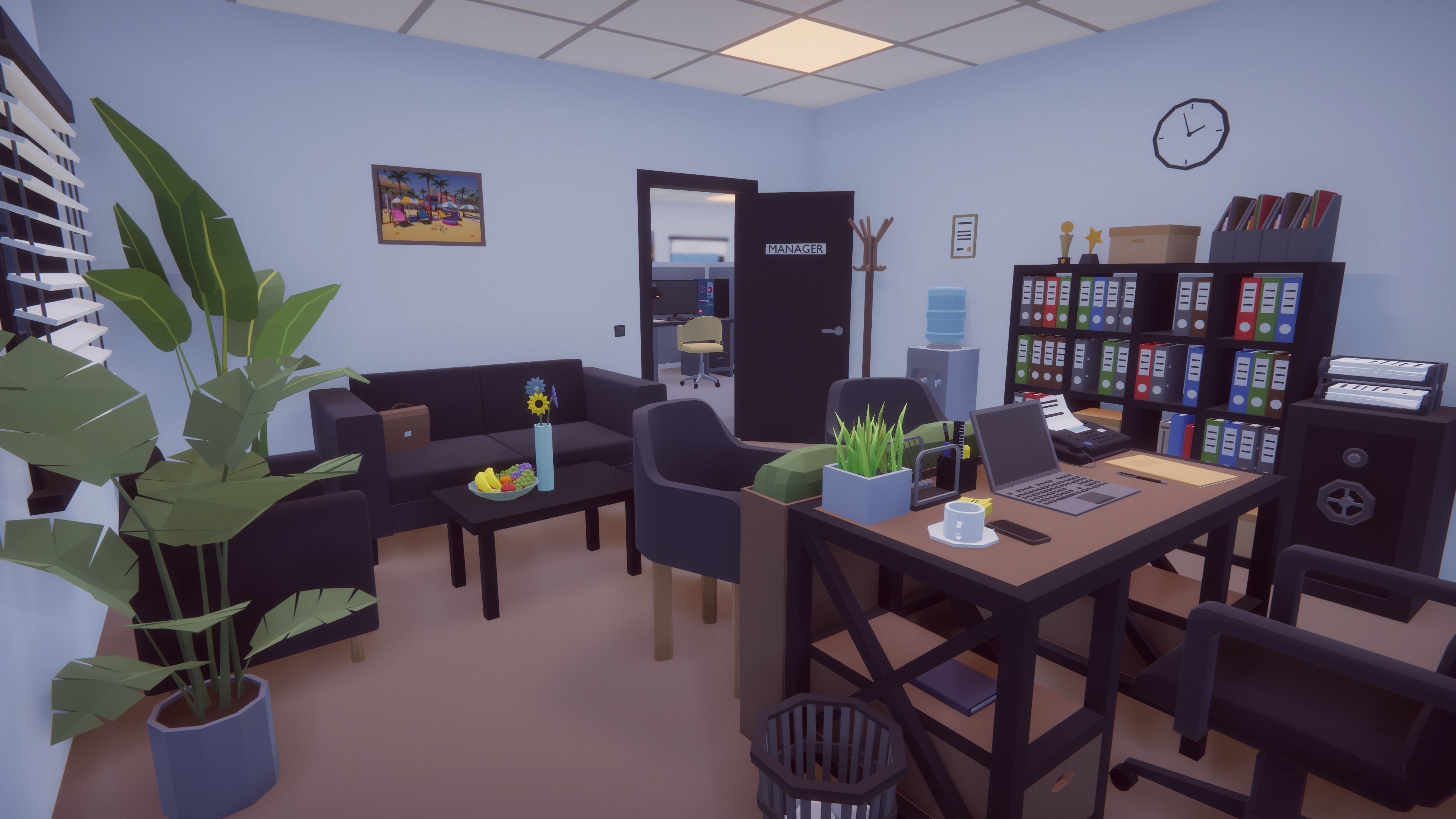 3D model Low Poly Office Interiors VR / AR / low-poly | CGTrader