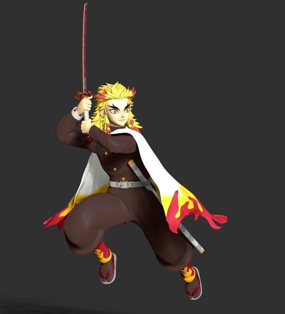 Kyojuro Rengoku - Demon Slayer 3D model 3D printable | CGTrader