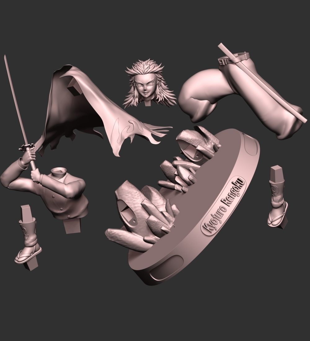 Kyojuro Rengoku - Demon Slayer 3D model 3D printable | CGTrader