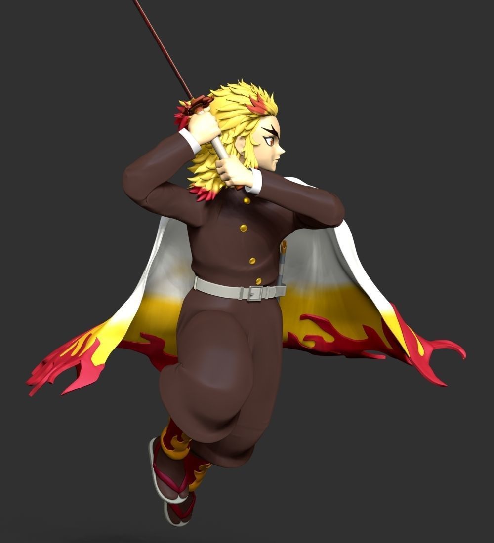 Kyojuro Rengoku - Demon Slayer 3D model 3D printable | CGTrader