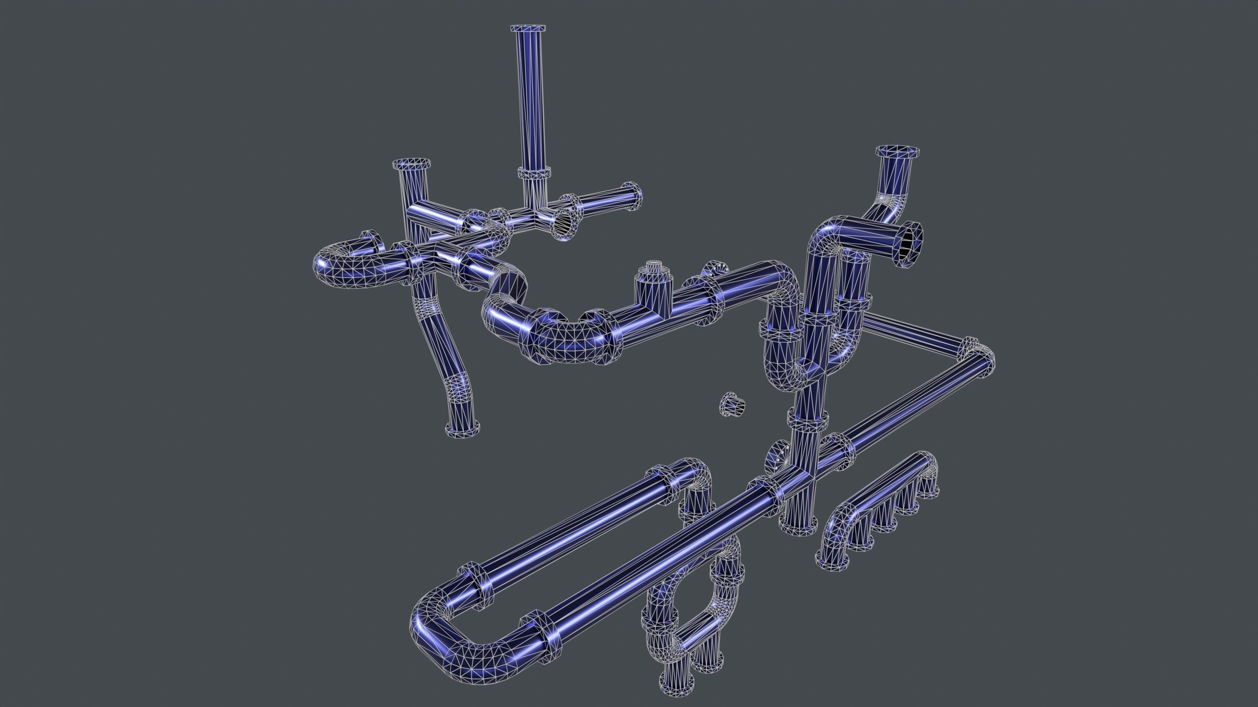 3D model industrial pipe set VR / AR / low-poly | CGTrader