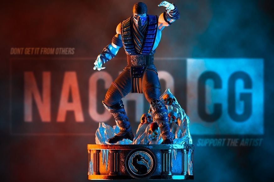 Fan Art Sub-Zero from MK - Statue 3D model 3D printable | CGTrader