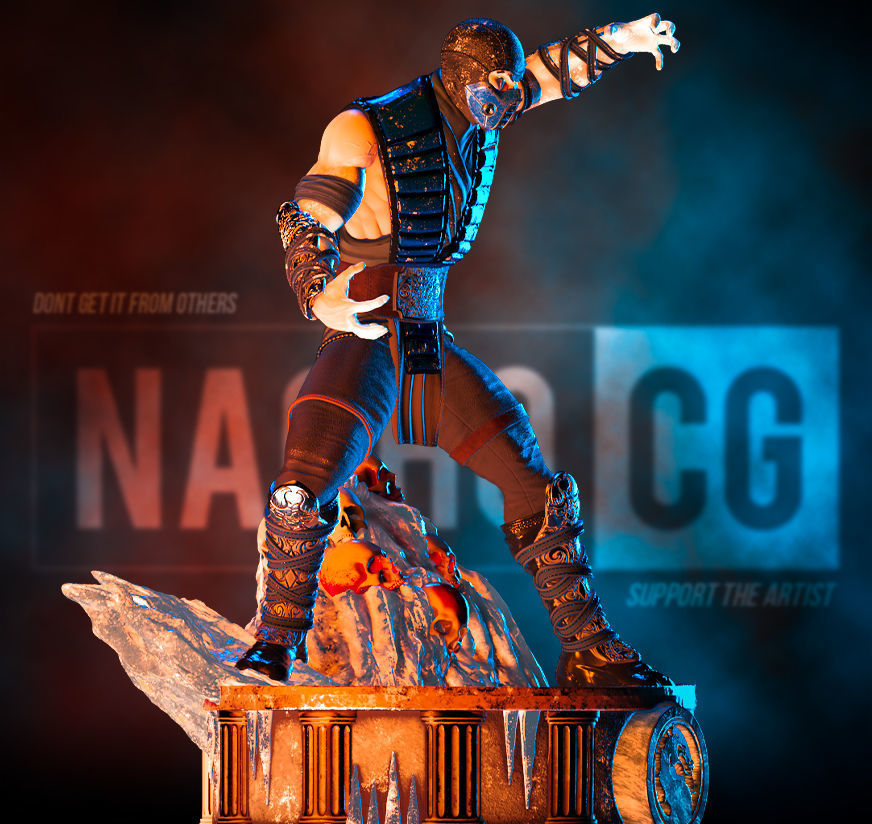 Fan Art Sub-Zero from MK - Statue 3D model 3D printable | CGTrader
