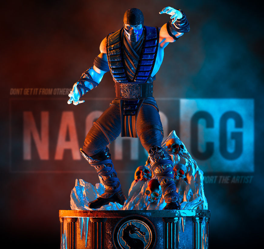 Fan Art Sub-Zero from MK - Statue 3D model 3D printable | CGTrader