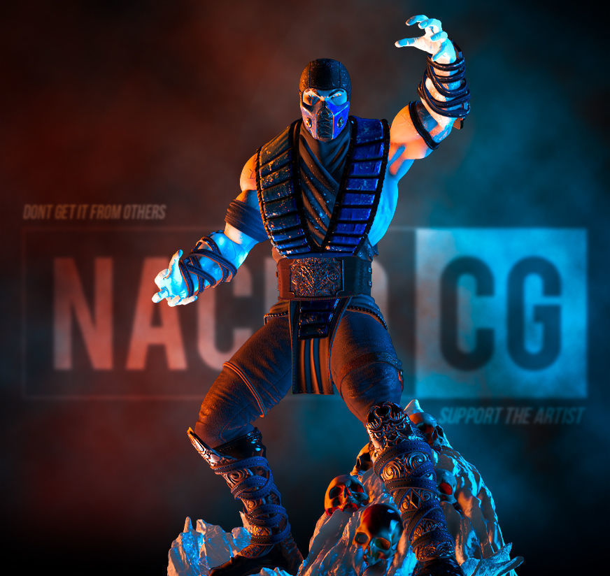 Fan Art Sub-Zero from MK - Statue 3D model 3D printable | CGTrader