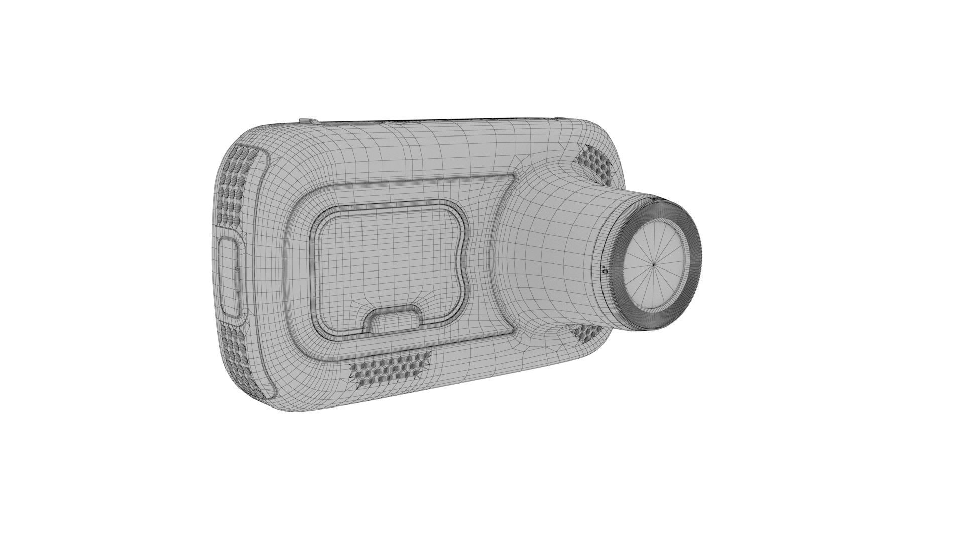 3D model Realistic Car Dash Cam model with attachments VR / AR / low ...