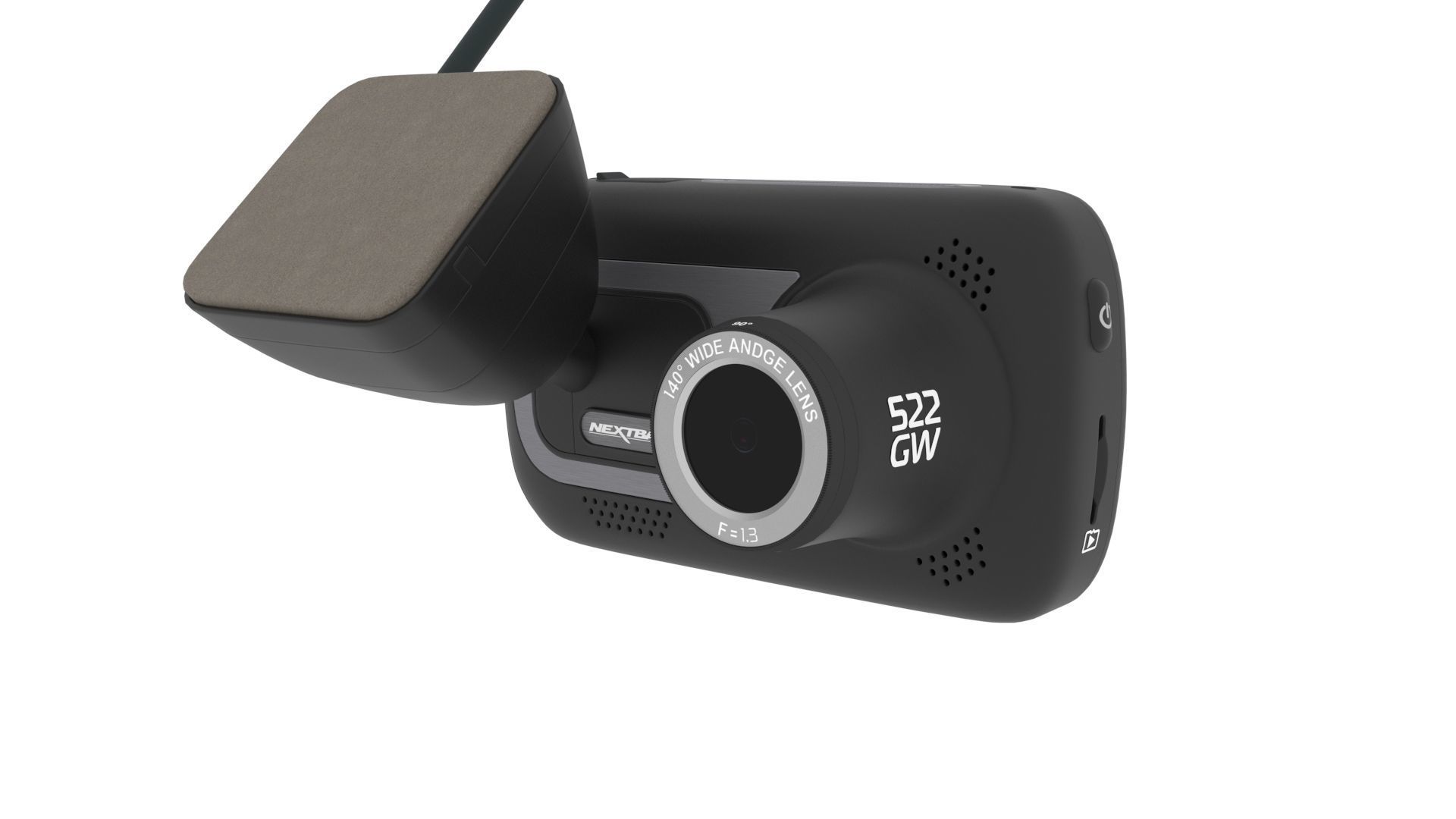 3D model Realistic Car Dash Cam model with attachments VR / AR / low ...