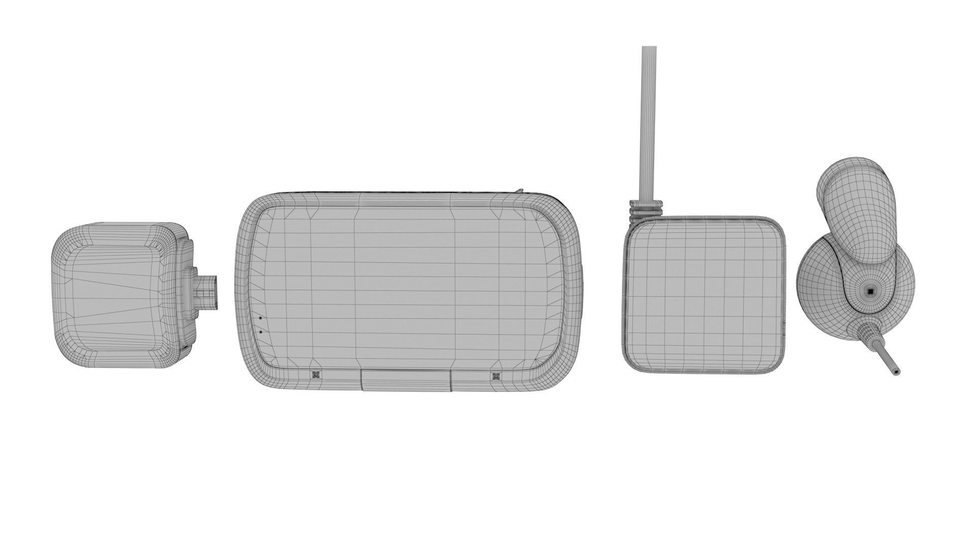 3D model Realistic Car Dash Cam model with attachments VR / AR / low ...