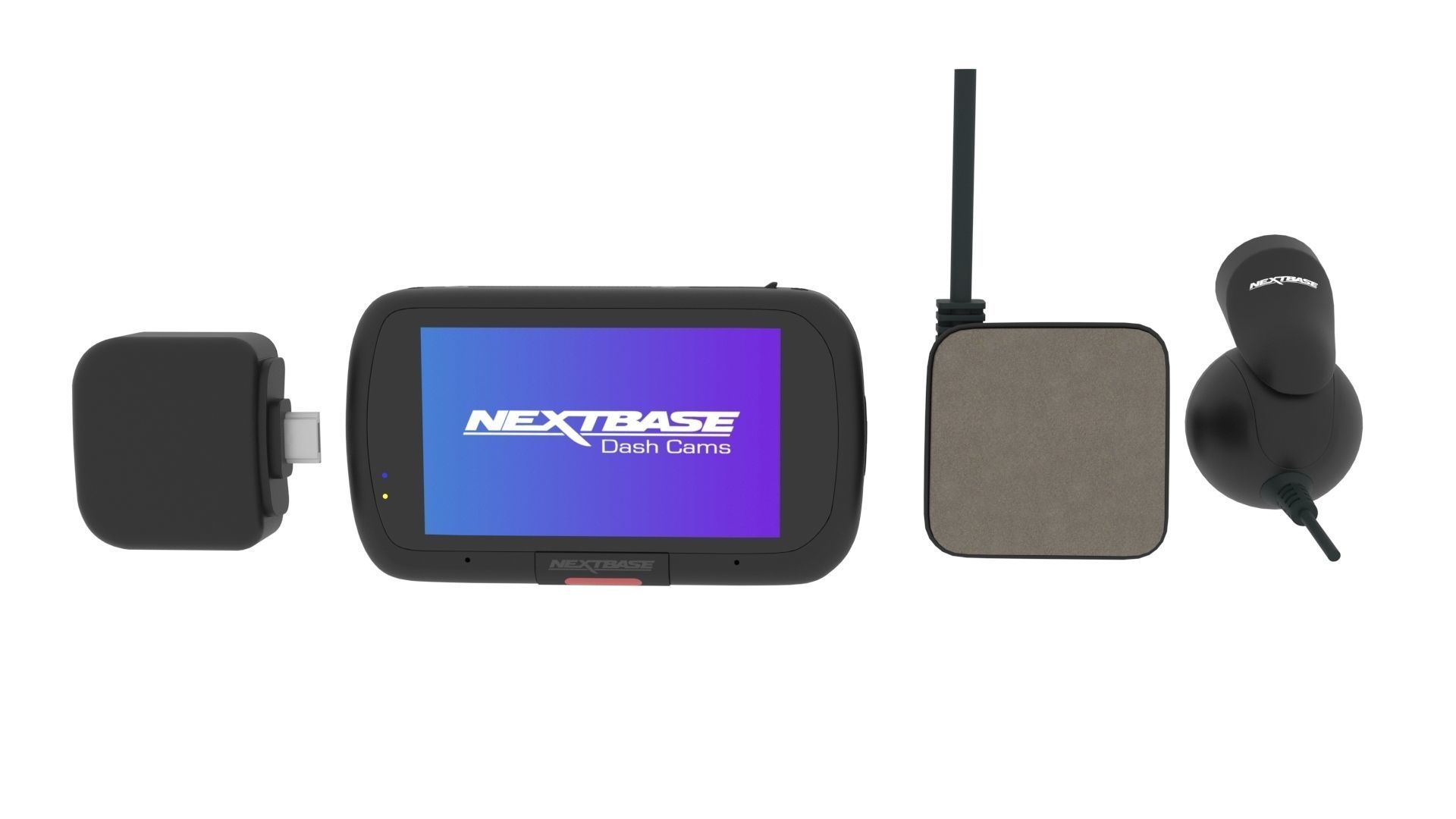 3D model Realistic Car Dash Cam model with attachments VR / AR / low ...