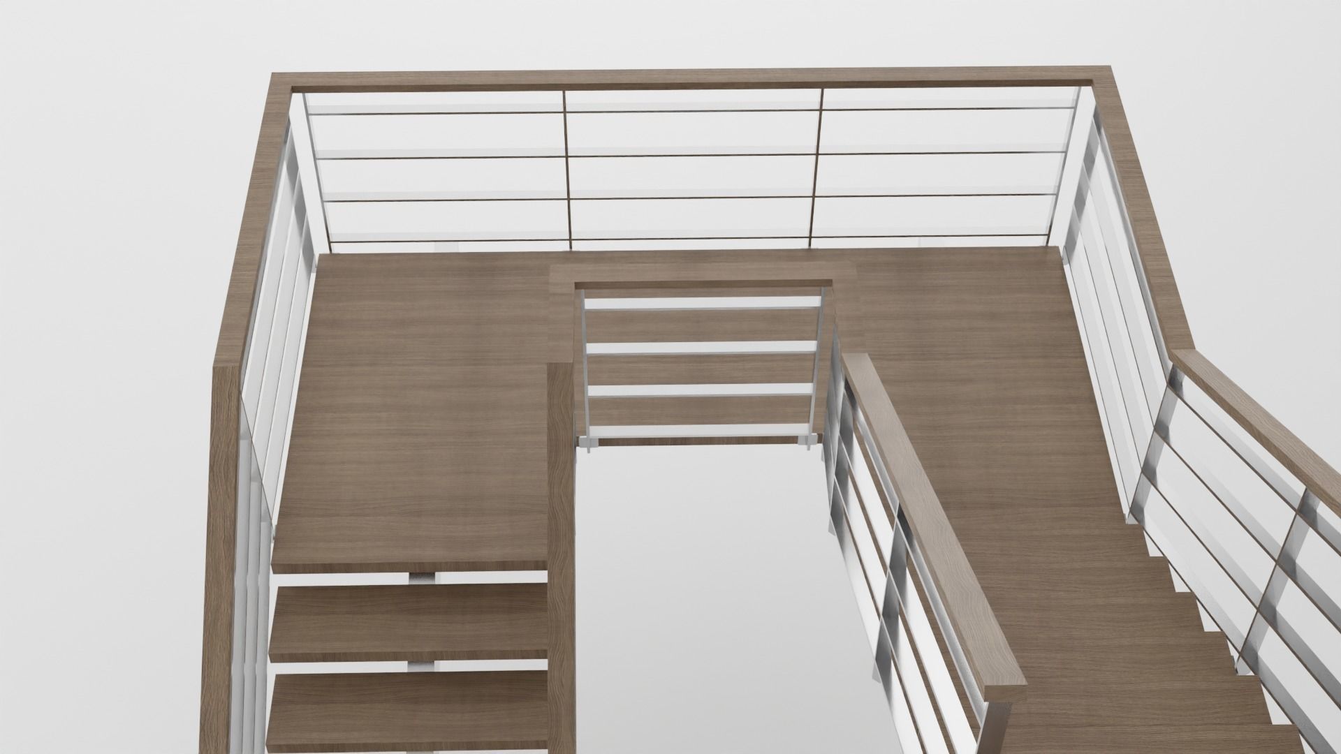 3D model Wood stair in blender 3 and Cycles Asset VR / AR / low-poly ...