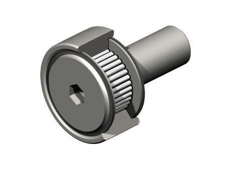 Cam follower with threaded stud with seal - hexagon socket free 3D ...