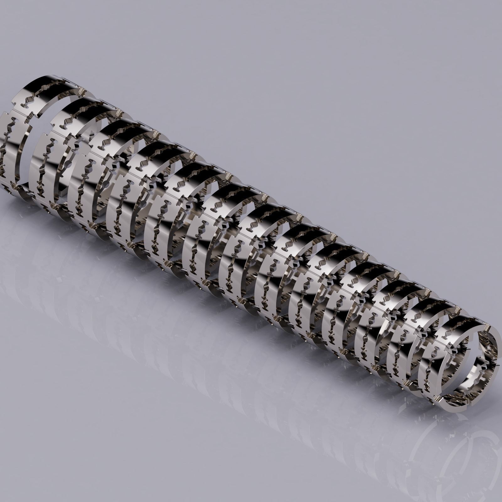 Razor Blade Ring Collection All sizes 3D model 3D printable | CGTrader