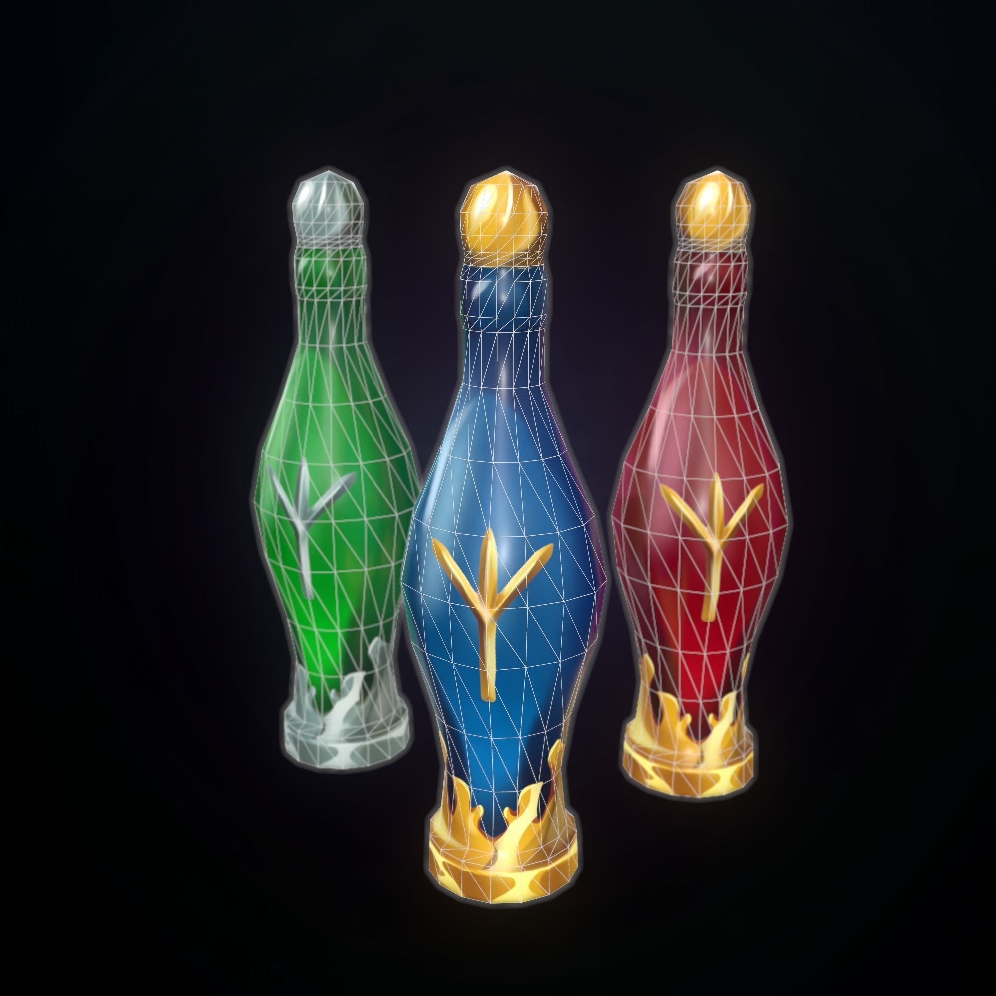 Free Handpainted RPG Potions free VR / AR / low-poly 3D model | CGTrader