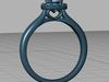 Cushion Halo Ring 4mm Stone Engagement Ring 3dmodel 3D model 3D ...