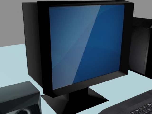 Computer with case free VR / AR / low-poly 3D model | CGTrader