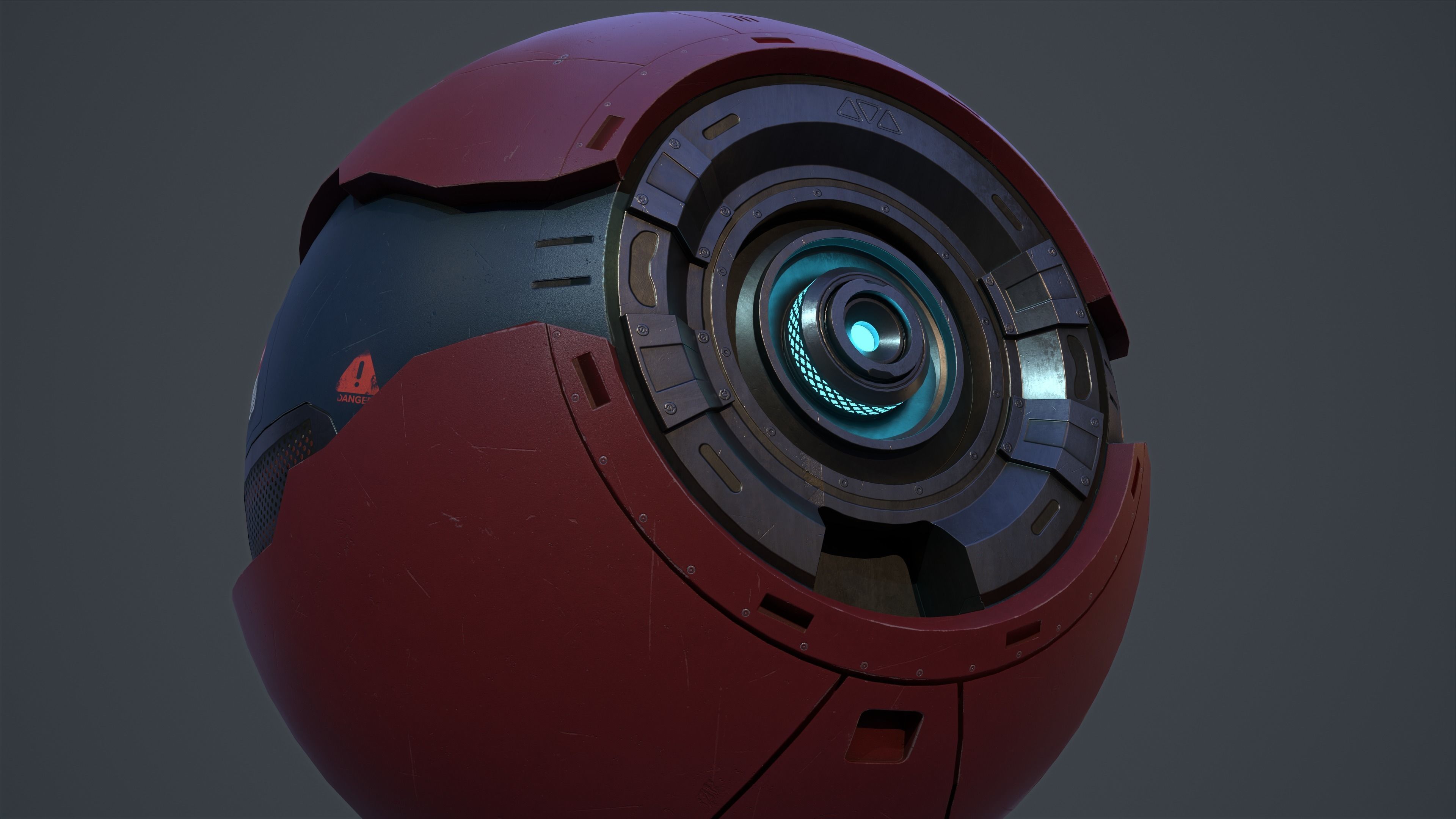 3D model Sci-Fi Military Sphere Robot Drone VR / AR / low-poly | CGTrader