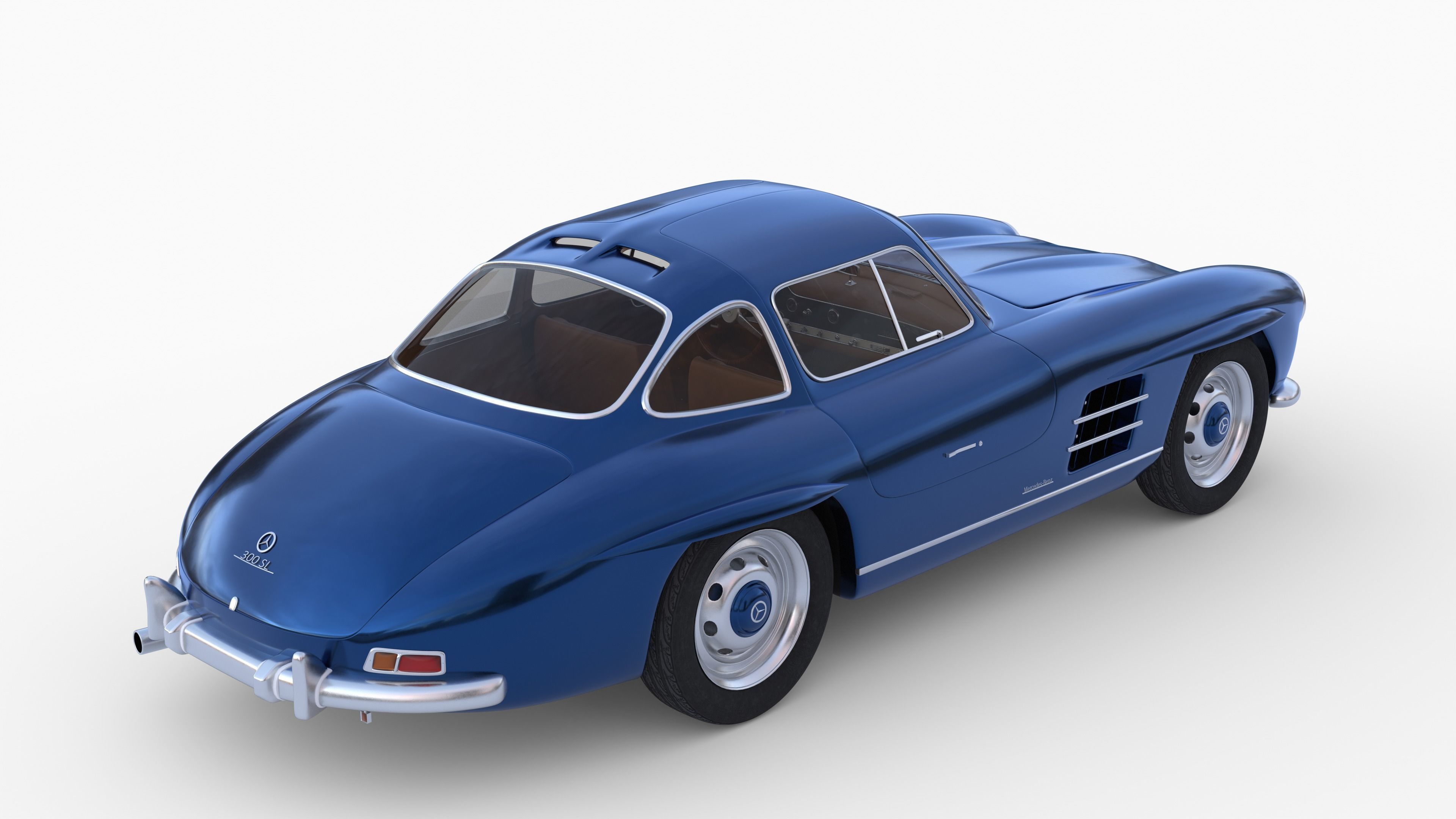 Mercedes benz 300 SL free 3D model animated rigged | CGTrader