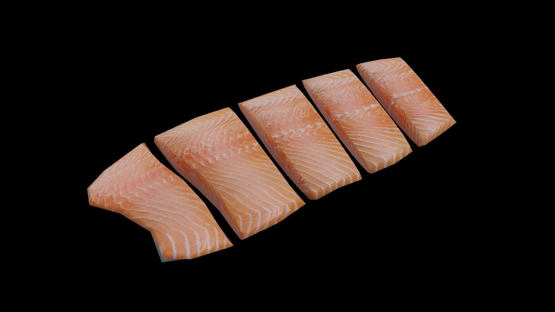 3D model Salmon piece VR / AR / low-poly | CGTrader