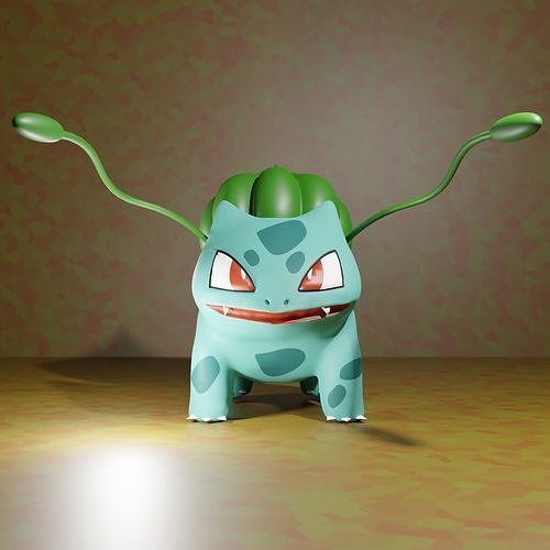 Bulbasur pokemon with light shining free 3D model 3D printable | CGTrader