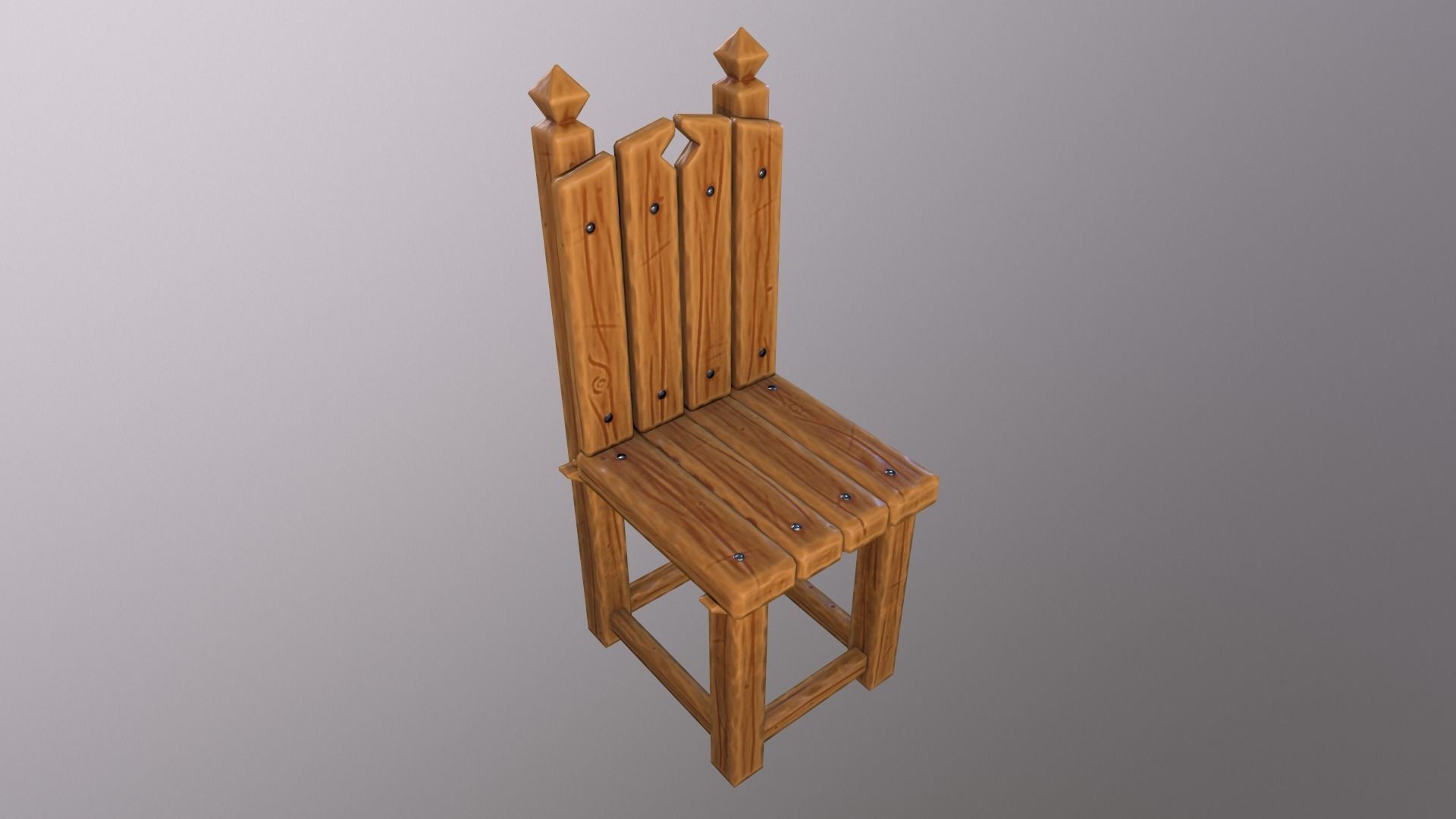 3D model Stylized medieval chair VR / AR / low-poly | CGTrader