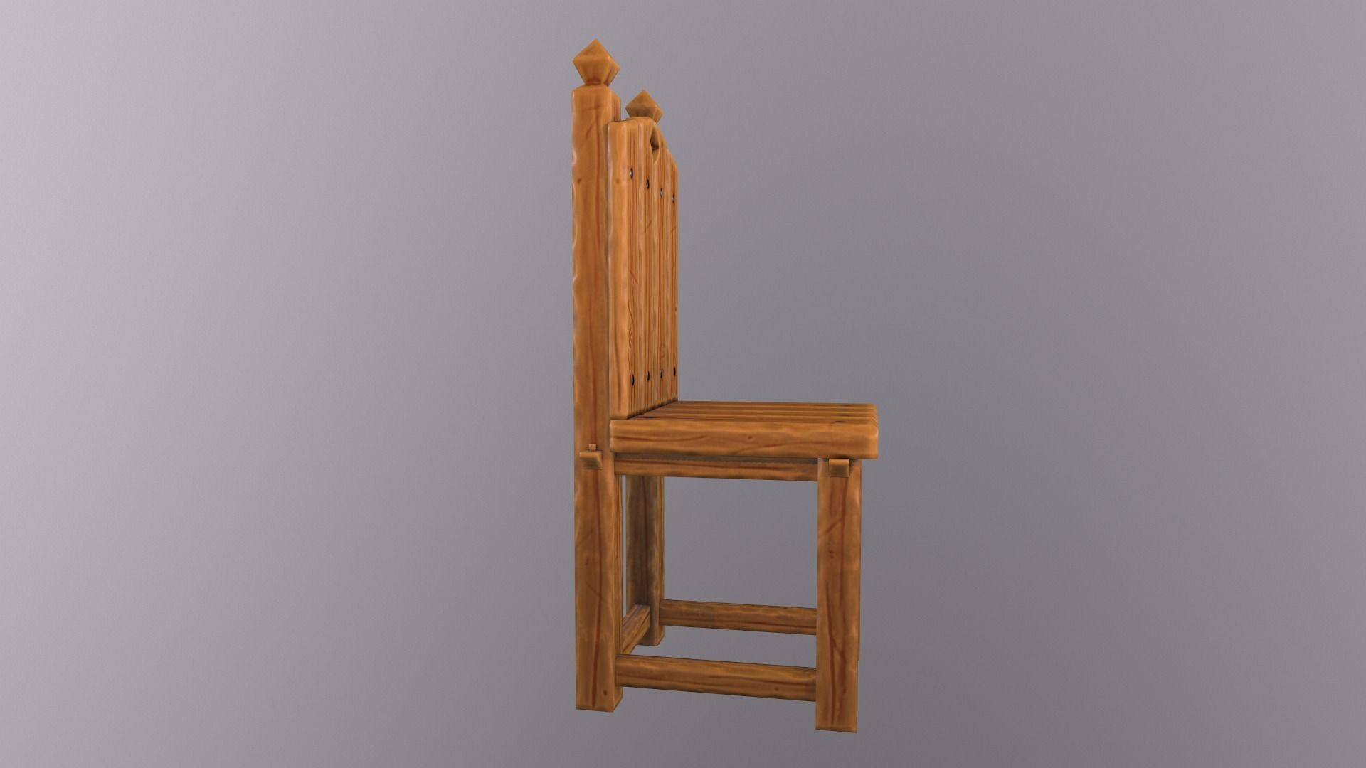 3D model Stylized medieval chair VR / AR / low-poly | CGTrader