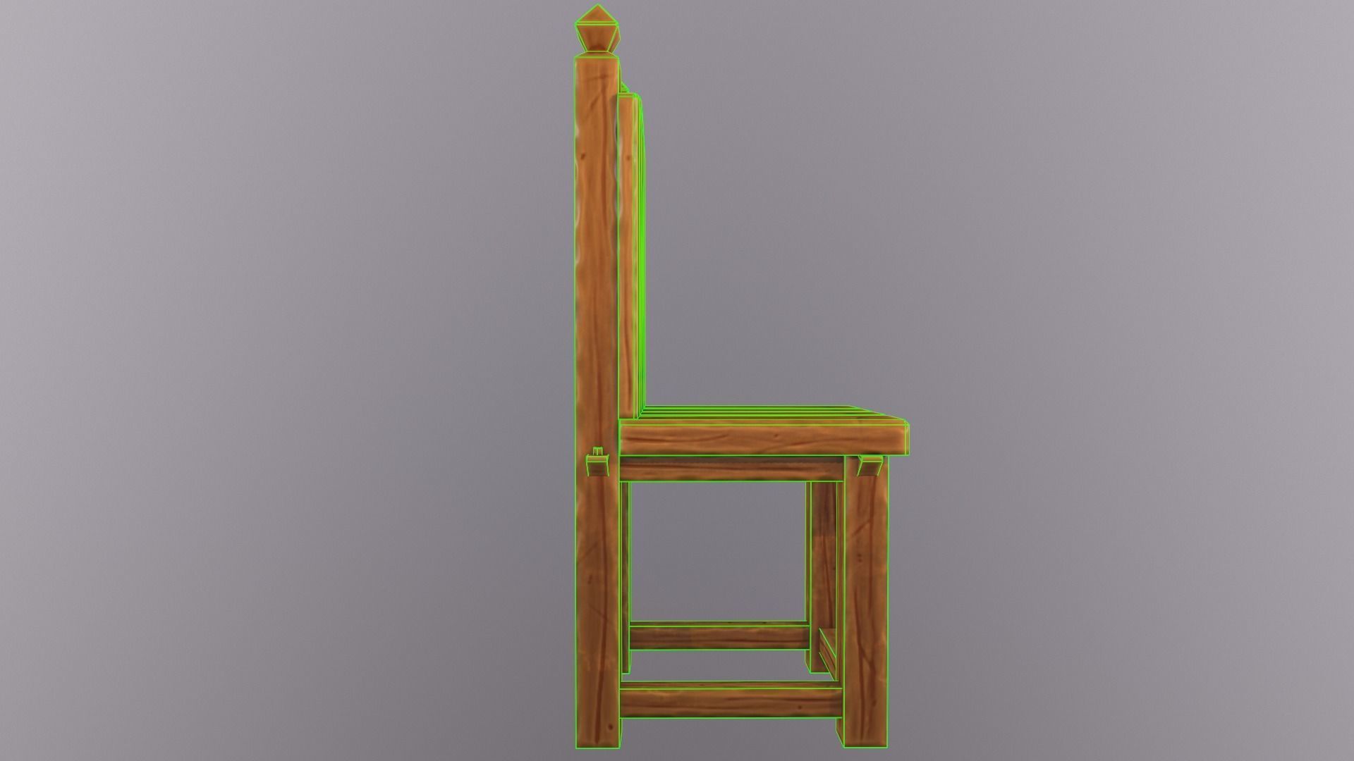 3D model Stylized medieval chair VR / AR / low-poly | CGTrader