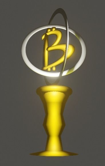 3d gold cup bitcoin 3D model animated | CGTrader