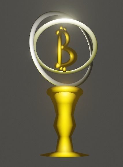 3d gold cup bitcoin 3D model animated | CGTrader