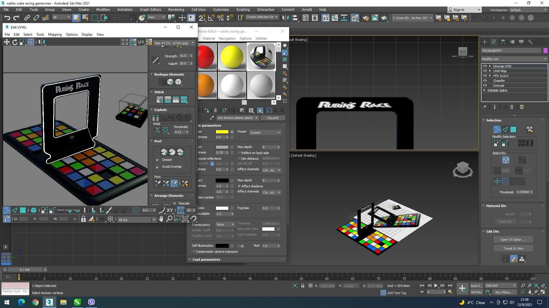 Rubiks Cube Racing Game 3D model | CGTrader
