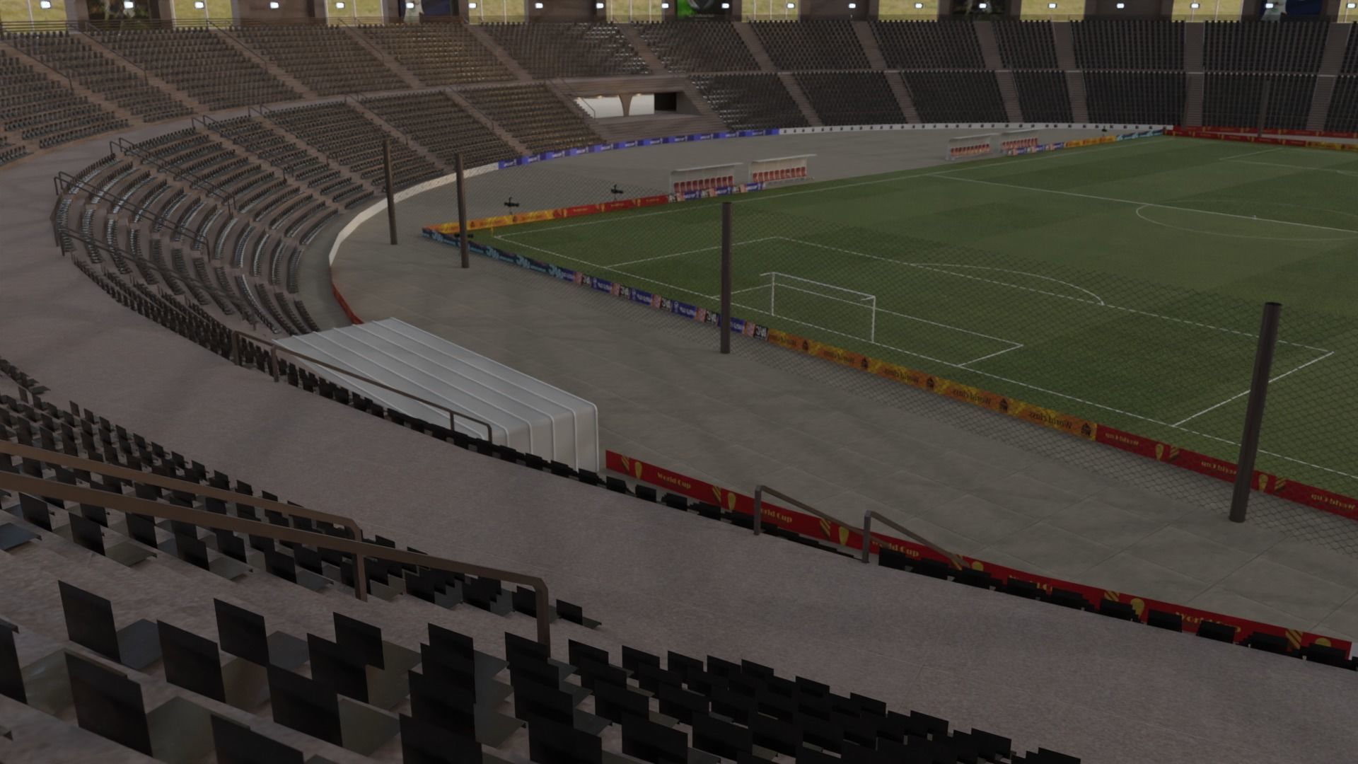 3D model cylindrical roofed stadium VR / AR / low-poly | CGTrader