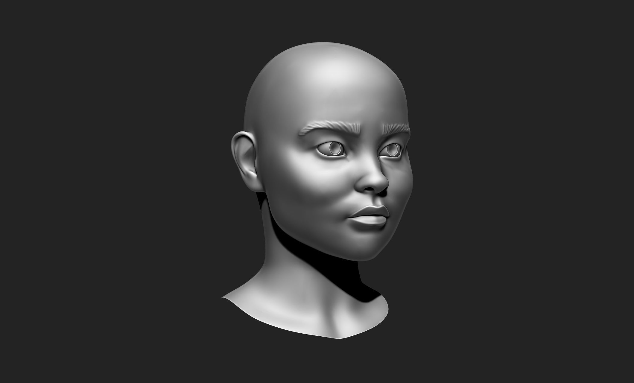 3D model Female Head 6 VR / AR / low-poly | CGTrader