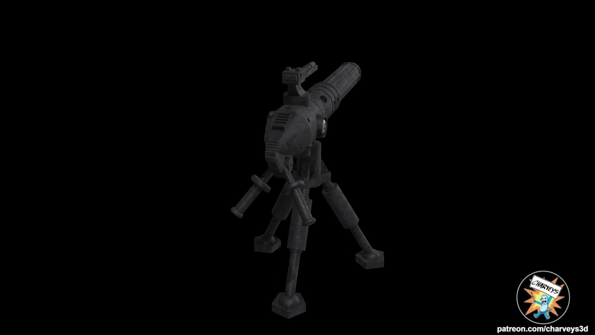 Star Wars Mark II Medium Repeating Blaster for action figures 3D model ...