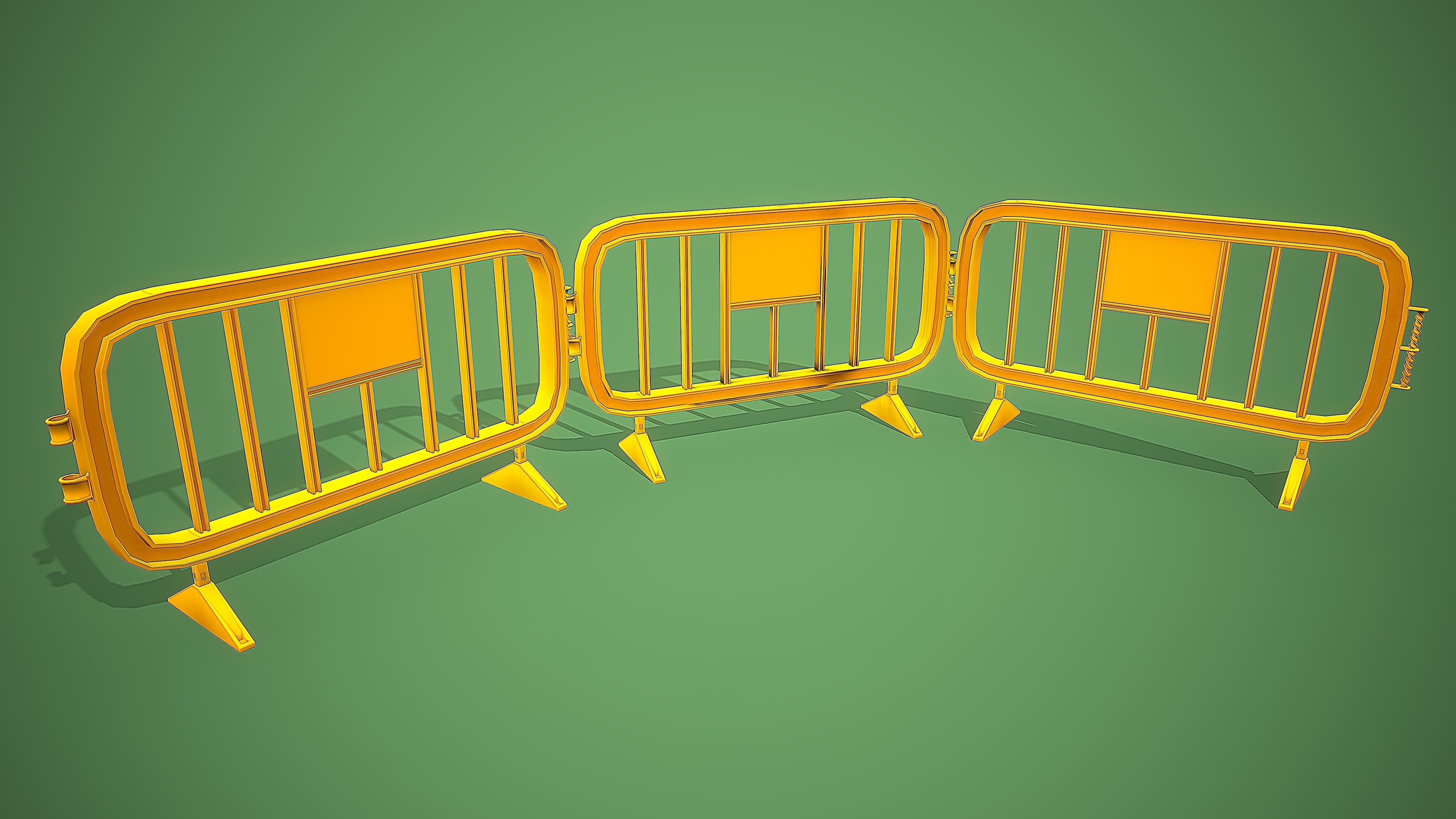 3D model PLASTIC CONSTRUCTION FENCE CARTOON STYLIZED VR / AR / low-poly ...