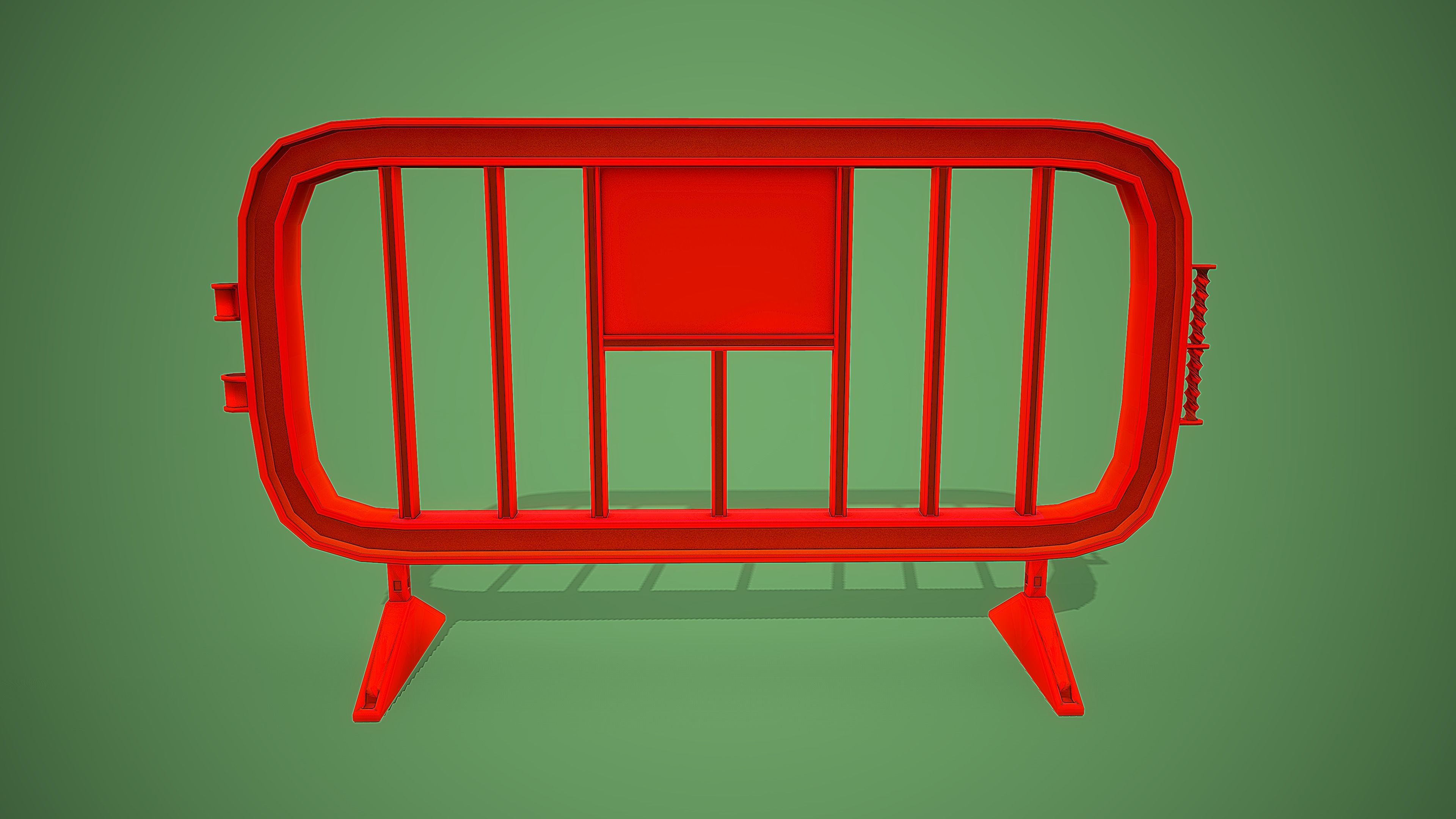 3D model PLASTIC CONSTRUCTION FENCE CARTOON STYLIZED VR / AR / low-poly ...