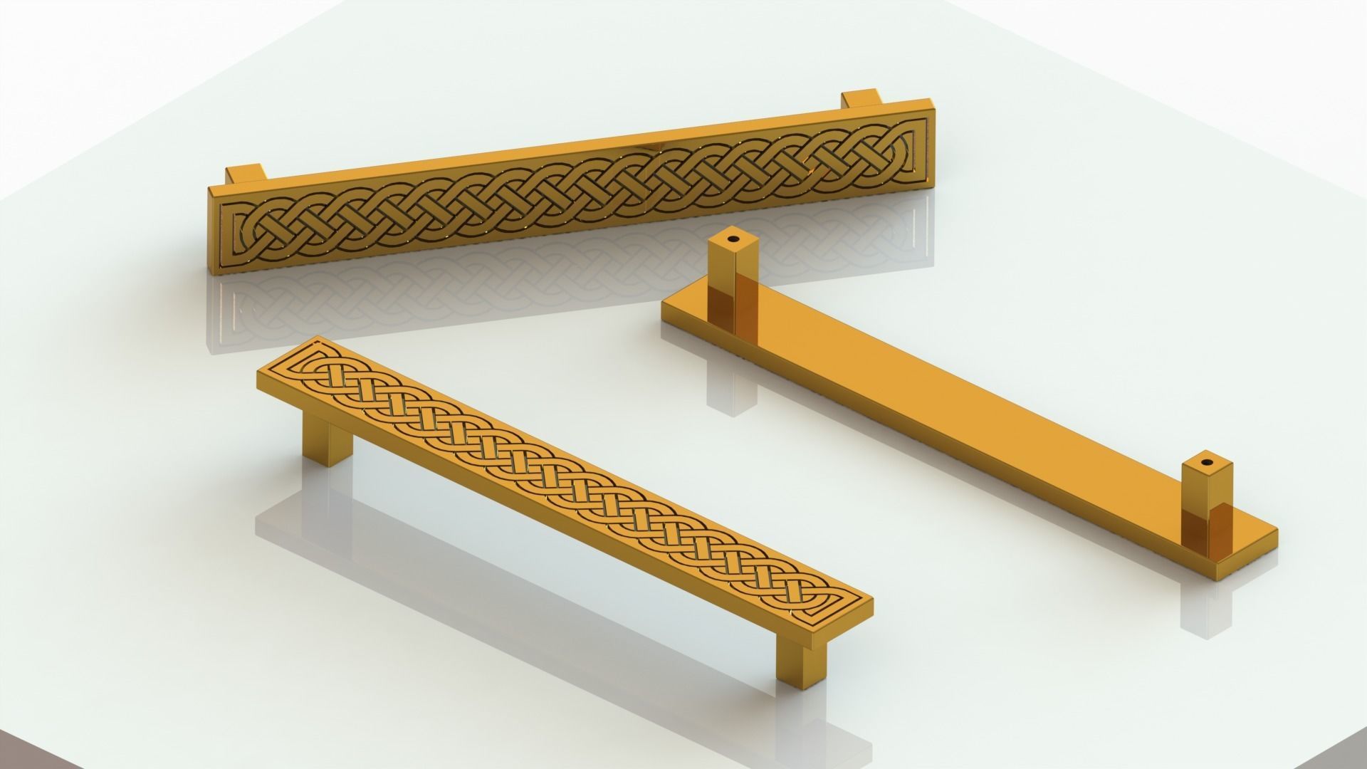 Furniture Handle Celtic Design Model A 3D model | CGTrader