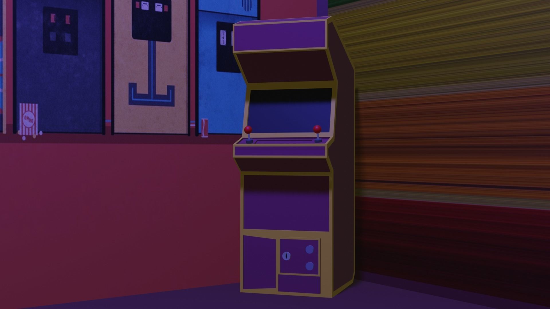 Low Poly Arcade Machine free 3D model | CGTrader