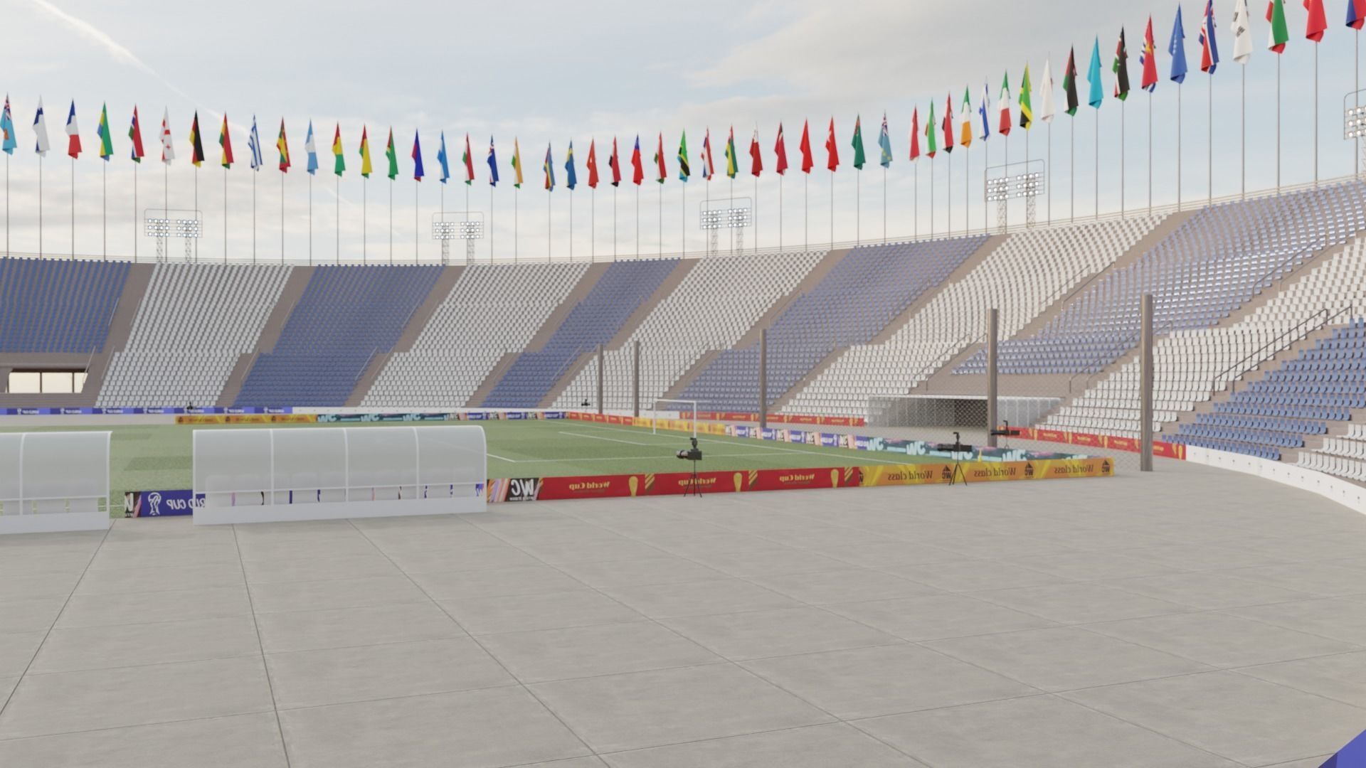 3D model Cylindrical football stadium VR / AR / low-poly | CGTrader