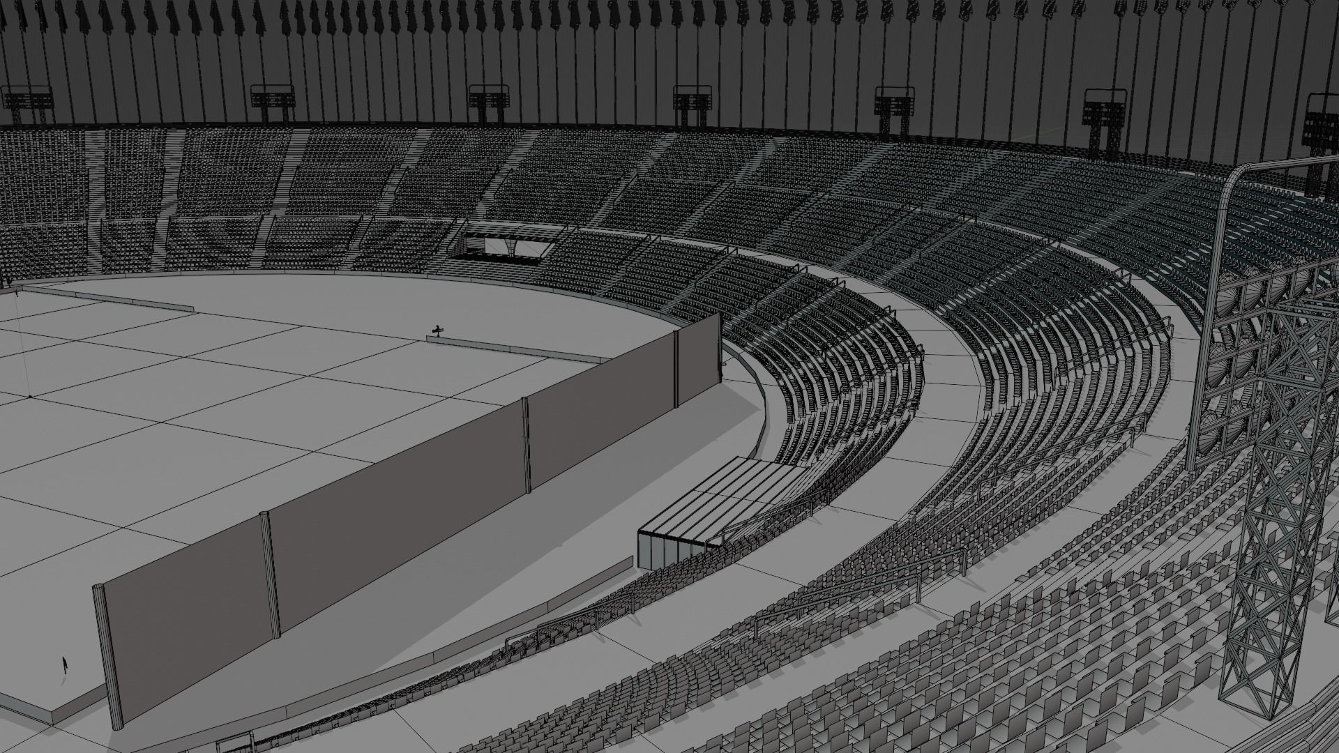 3D model Cylindrical football stadium VR / AR / low-poly | CGTrader