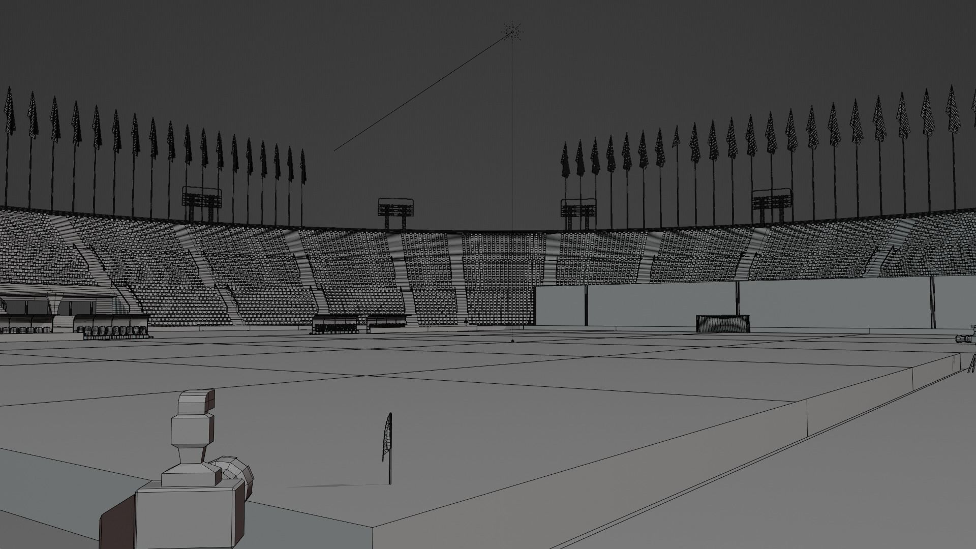 3D model Cylindrical football stadium VR / AR / low-poly | CGTrader