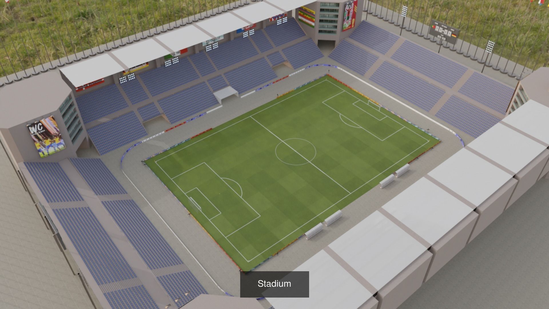 Football stadiums collection VR / AR / low-poly | CGTrader