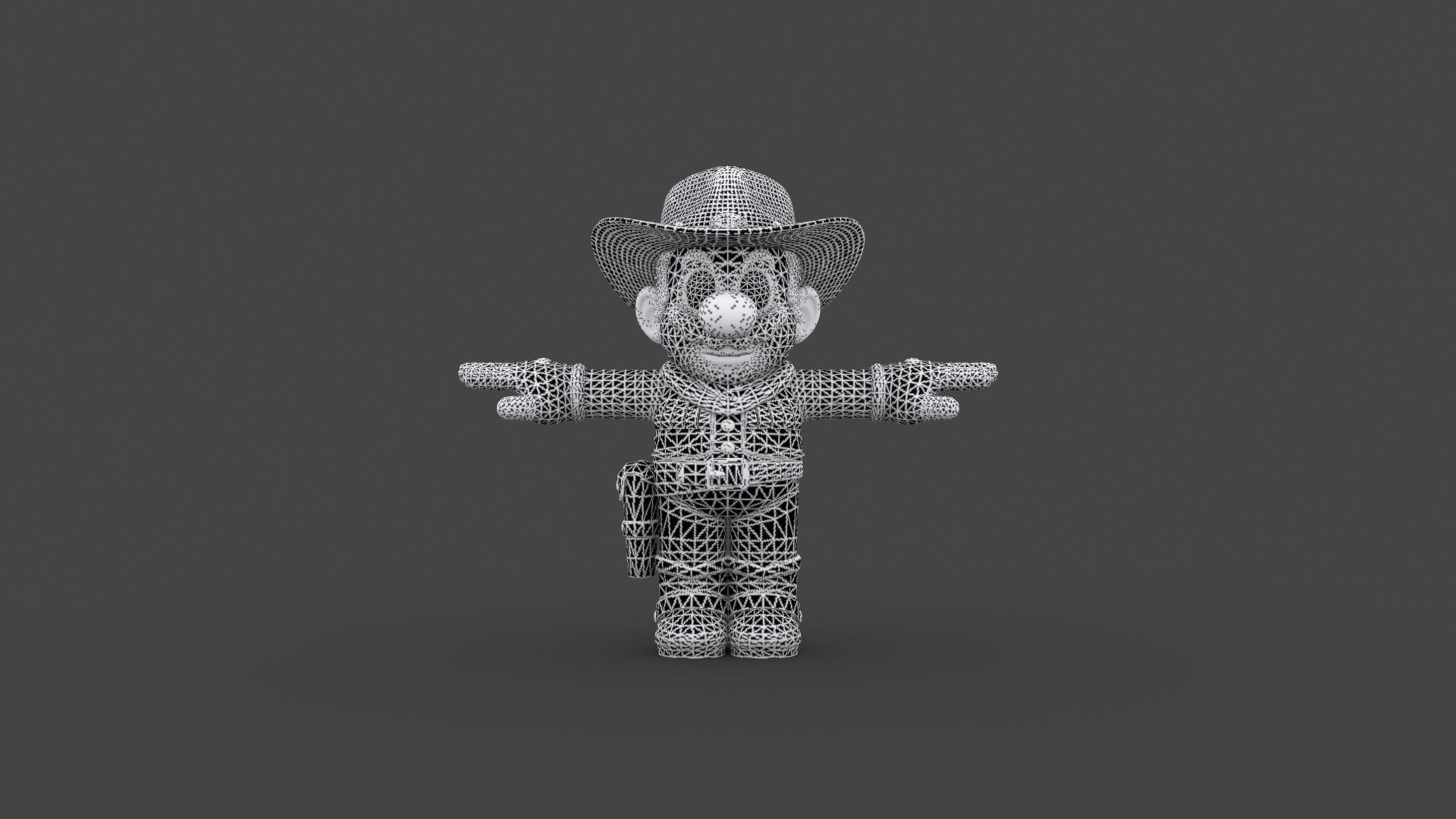 3D model BROS-020 Mario Cowboy VR / AR / low-poly | CGTrader