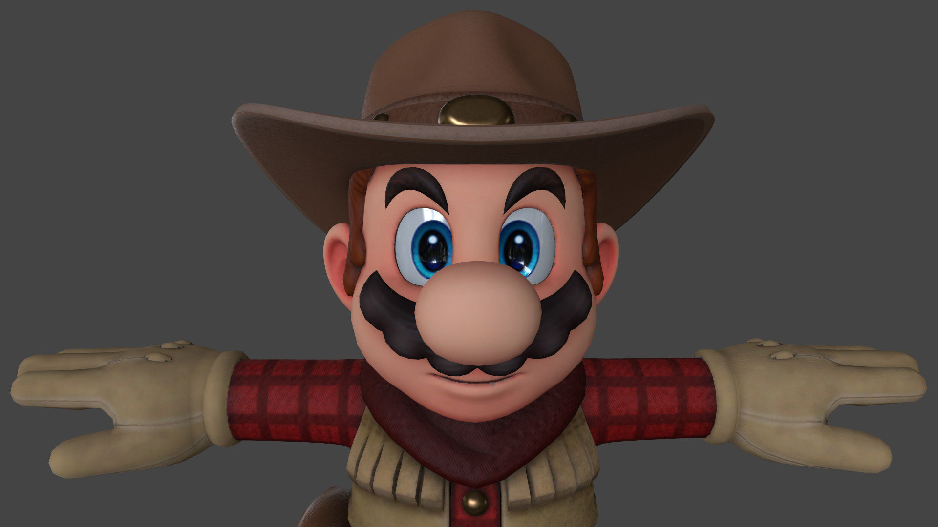 3D model BROS-020 Mario Cowboy VR / AR / low-poly | CGTrader