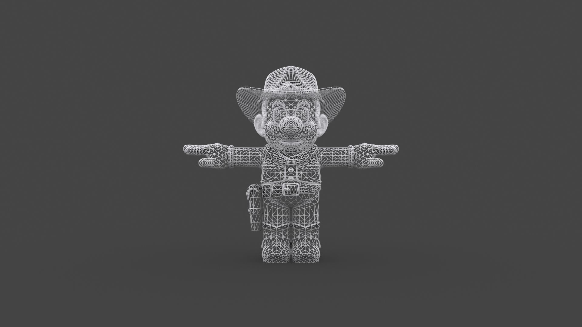 3D model BROS-020 Mario Cowboy VR / AR / low-poly | CGTrader