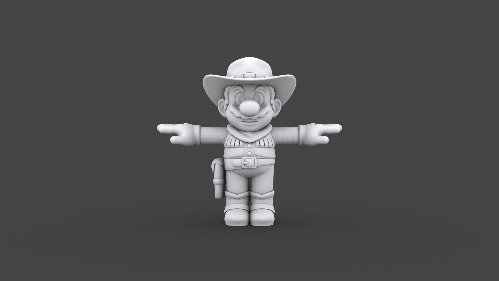 3D model BROS-020 Mario Cowboy VR / AR / low-poly | CGTrader
