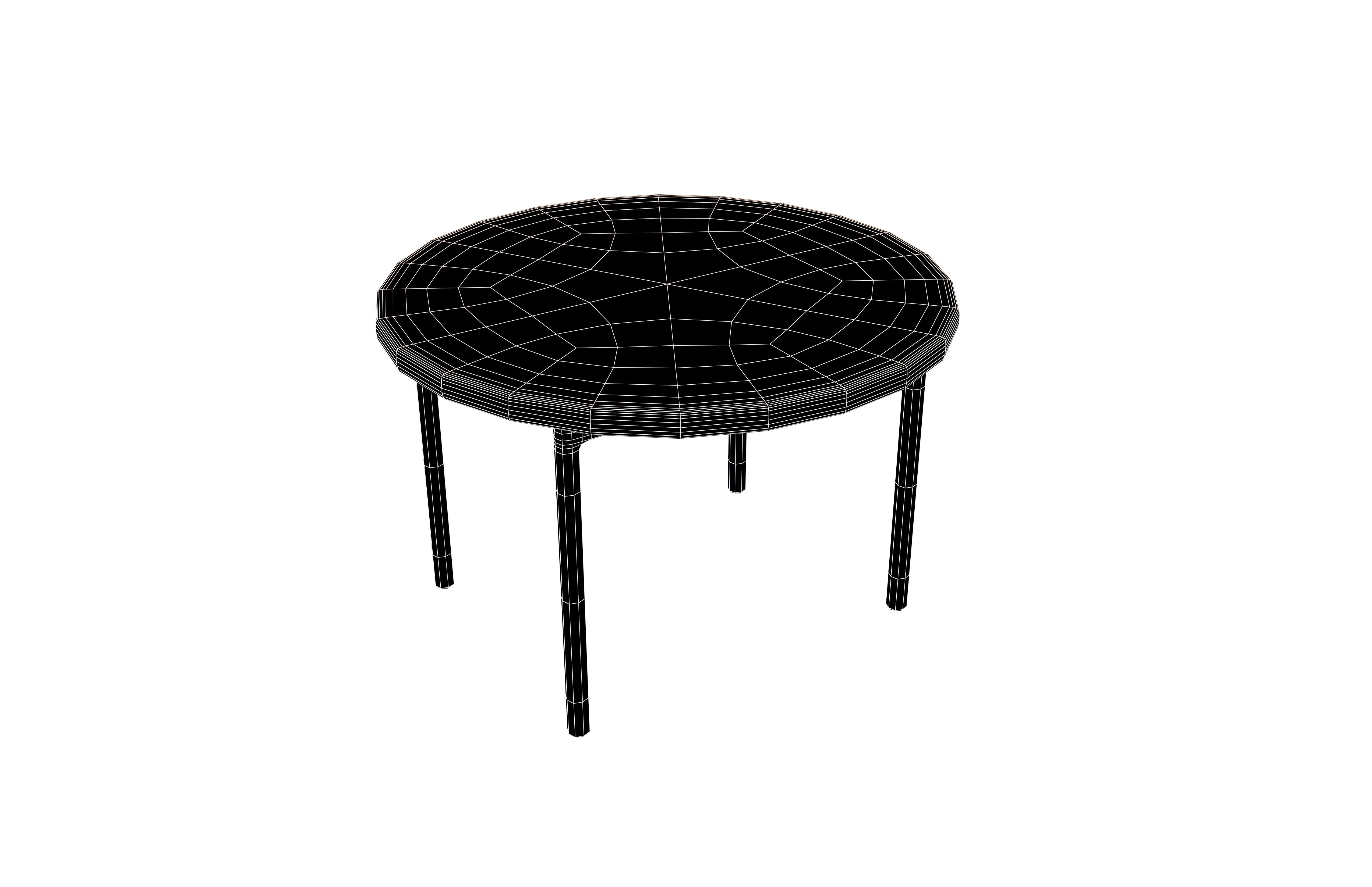 3D model Round Table V1 001 VR / AR / low-poly | CGTrader